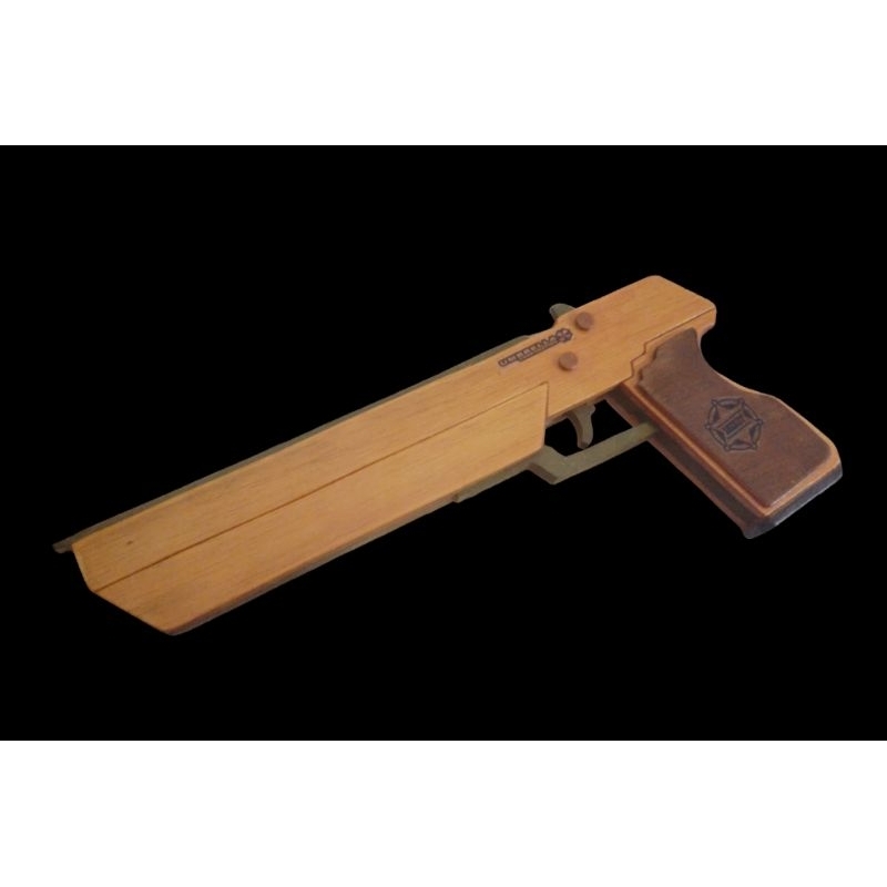 Jual "the robo" rubber band gun / pistol kayu peluru karet gelang ...