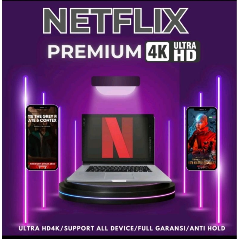 Jual NETPLIIK PREMIUM 1 & 3 BULAN TANPA VPN KUALITAS UHD 4K FULL GARANSI | Shopee Indonesia