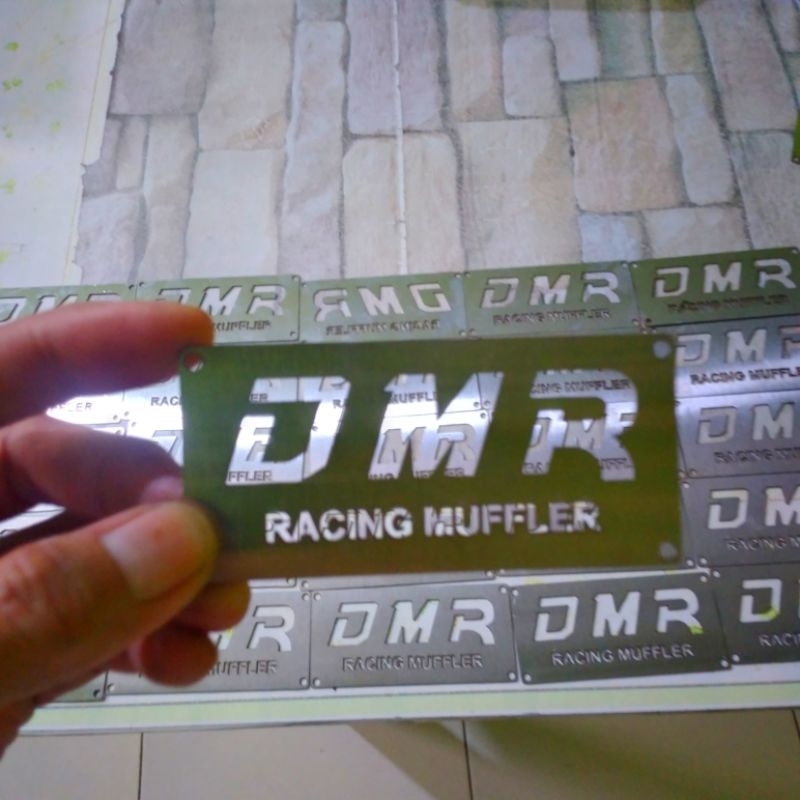 Jual Emblem Stainles CNC DMR Racing Muffler | Shopee Indonesia