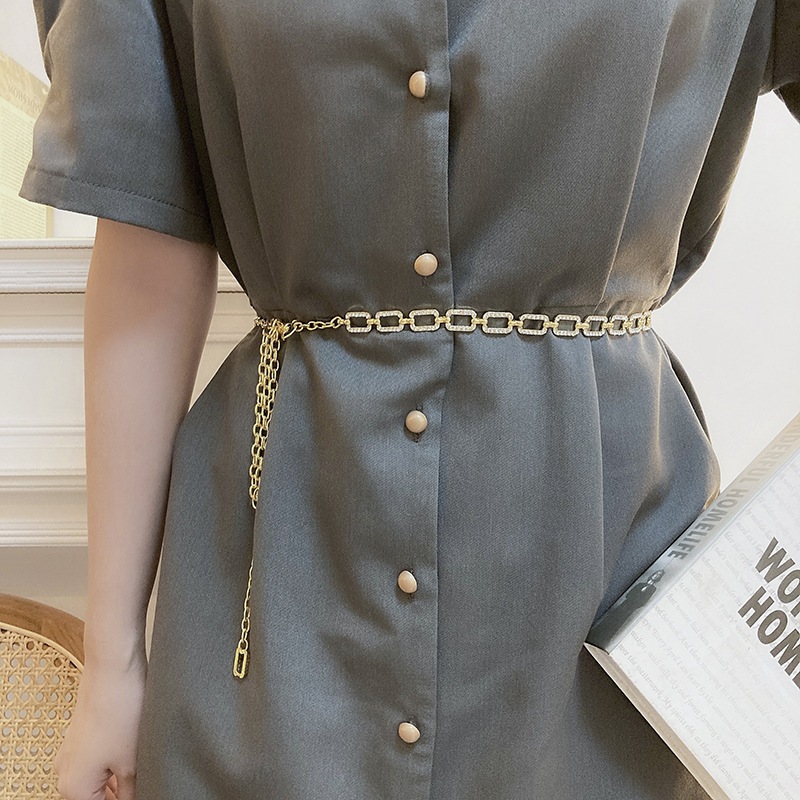 Jual VENDI- Belt Wanita Ikat Pinggang Rantai Slim Waist Logam Dress Gesper Sabuk "EARL" | Shopee ...