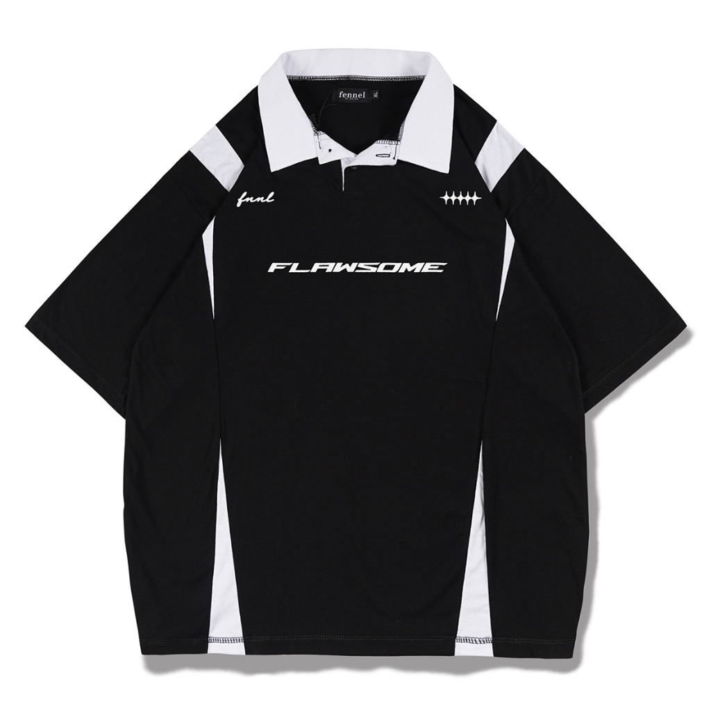 Jual [N01568] T-Shirt Oversized Rugby Lengan Pendek Motif FLAWSOME TNA ...