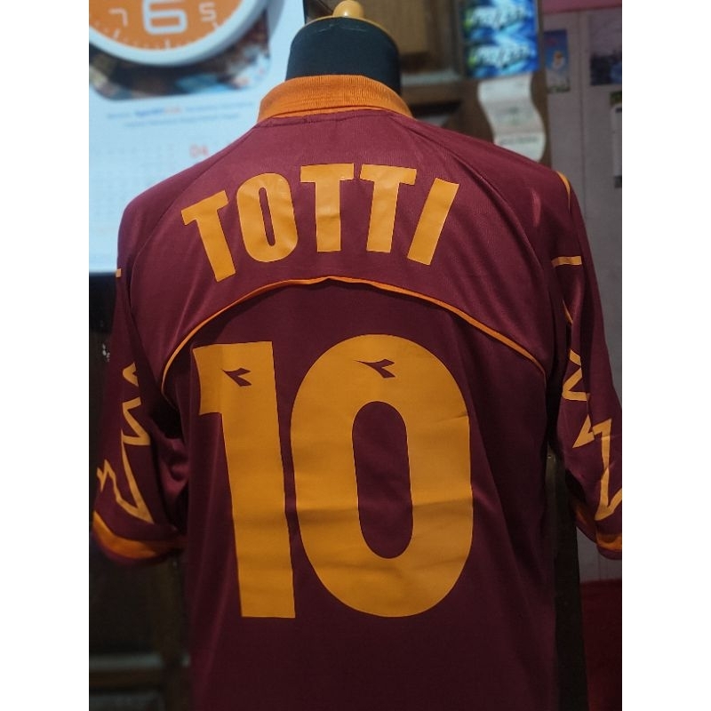 Jual jersey as roma retro sudah dengan name set by request | Shopee ...