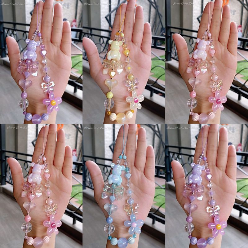 Jual Phone Strap Premium / Gantungan HP Manik Beruang Teddy Besar ...