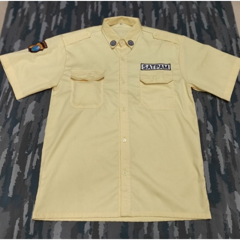 Jual BAJU PDH SATPAM / SERAGAM PDH SATPAM CREAM TERBARU | Shopee Indonesia