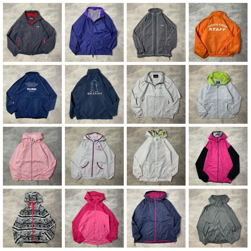 Jual Jaket Thrift Cewek UNDER 100k / Jaket Preloved / Windbreaker ...