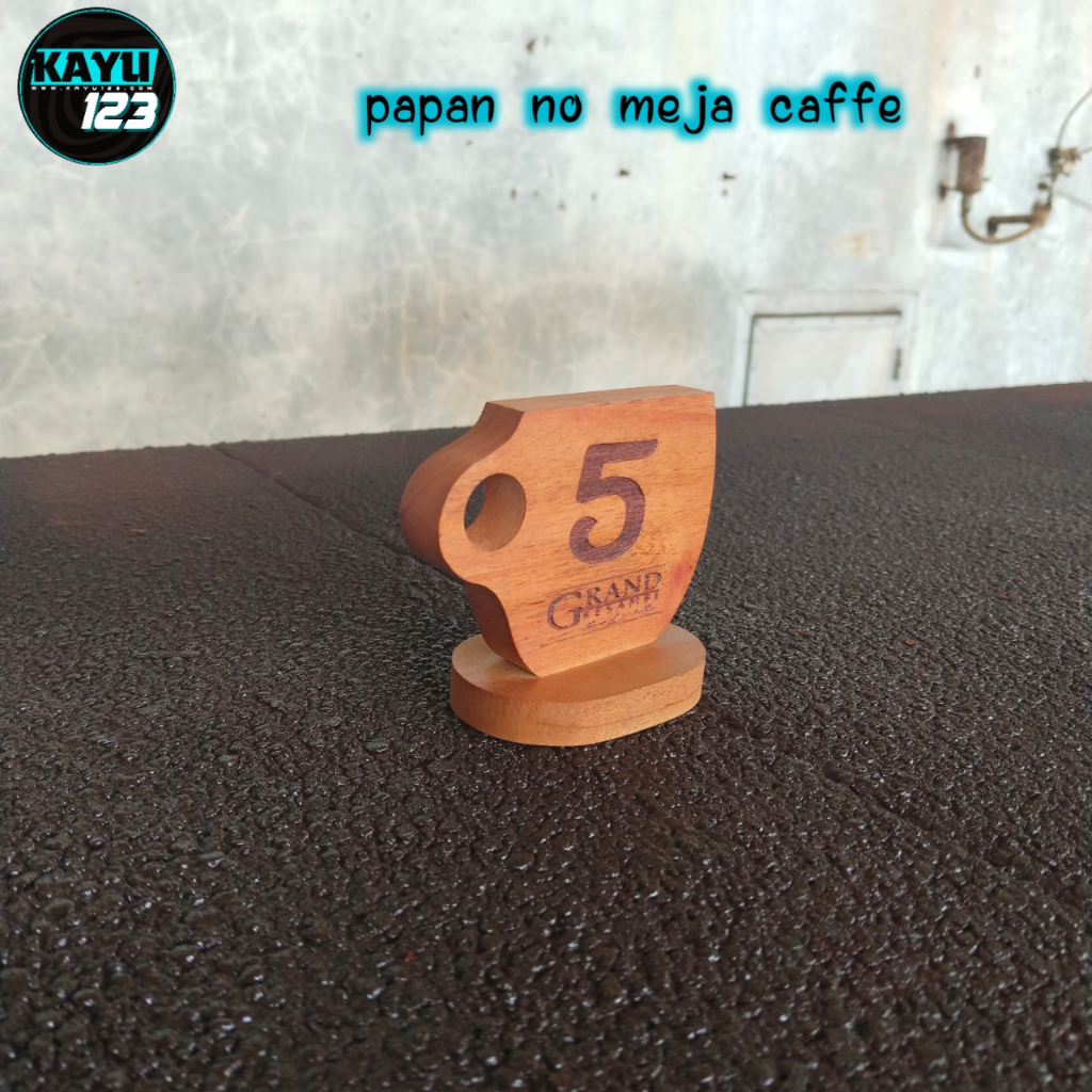 Jual nomor meja kayu - penanda meja cafe - nomor meja | Shopee Indonesia
