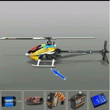 Jual Nitro Main Gear/Landing skid Helikopter Trex 250/450, ALZRC 250/ ...