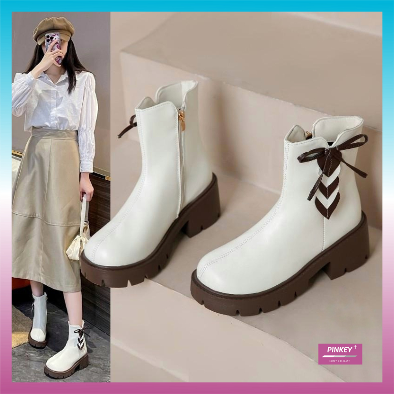 Jual PINKEY P230 Sepatu Boots Martin Resleting Wanita Boot Fashion ...