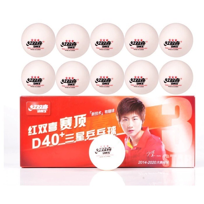 Jual Bola Pingpong DHS - Bola tenis meja DHS D40+ 3 star - isi 10 Bola ORIGINAL - DUS ORANGE ...