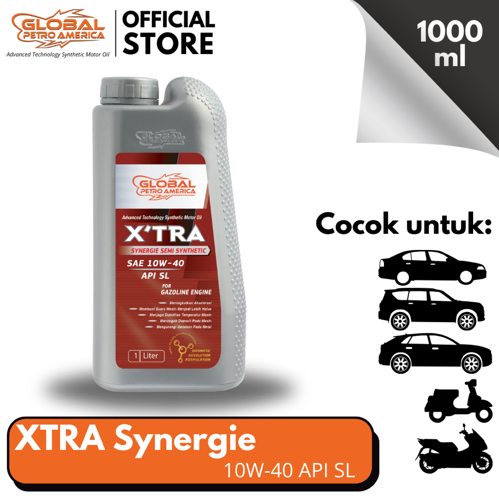 Jual GPA Xtra Synergie SAE 10W-40 API SL untuk Mobil Bahan Bakar Bensin | Shopee Indonesia