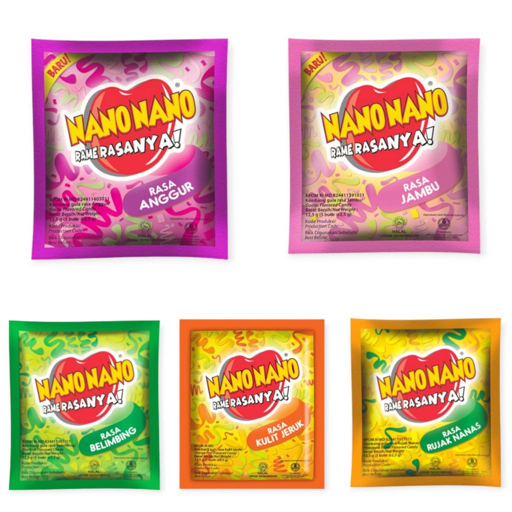 Jual PERMEN NANO NANO Rame Rasanya @5 Butir | Shopee Indonesia
