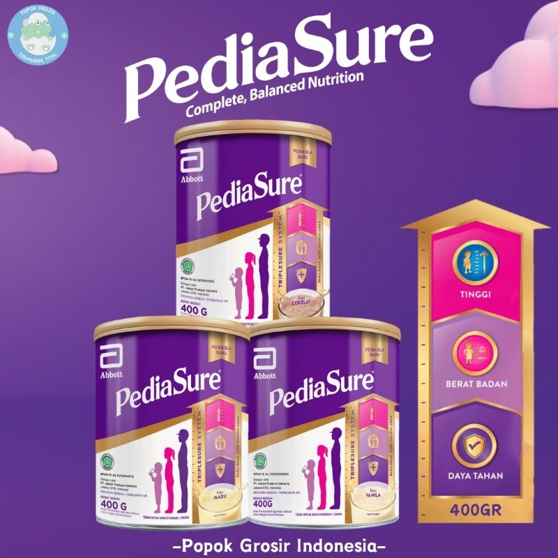 Jual PEDIASURE Classic Milky Susu Pertumbuhan Anak Balita (1-10 Tahun) Rasa Vanilla/Madu/Coklat ...