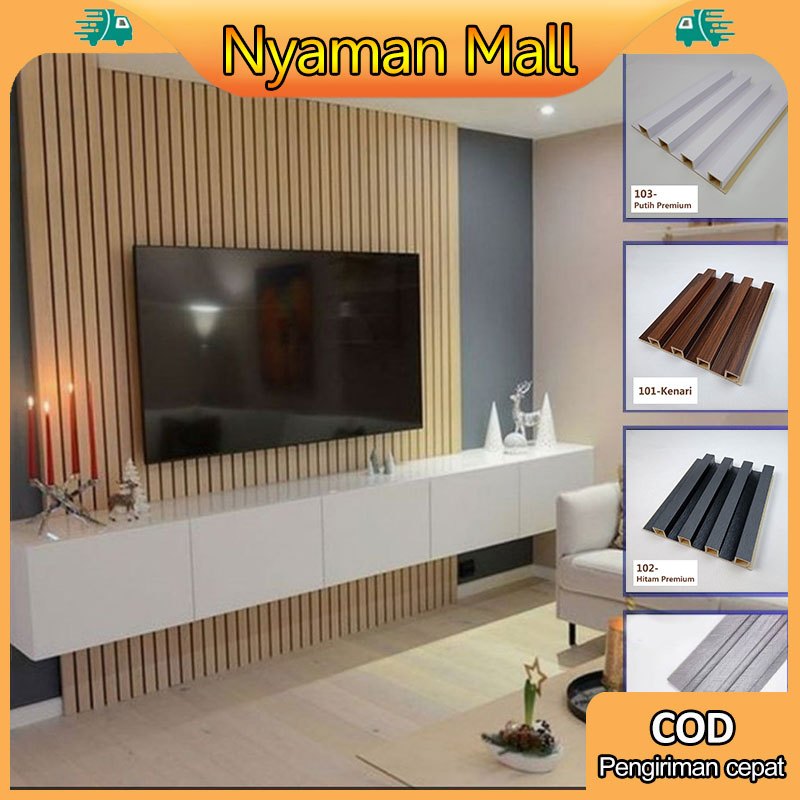 Jual 【Impor】WPC Panel Premium Tahan Air Panjang 3 Meter PVC KAYU ...