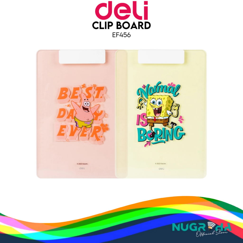 Jual Deli Spongebob Papan Jalan / Papan Ujian / Clipboard Folio F4 ...