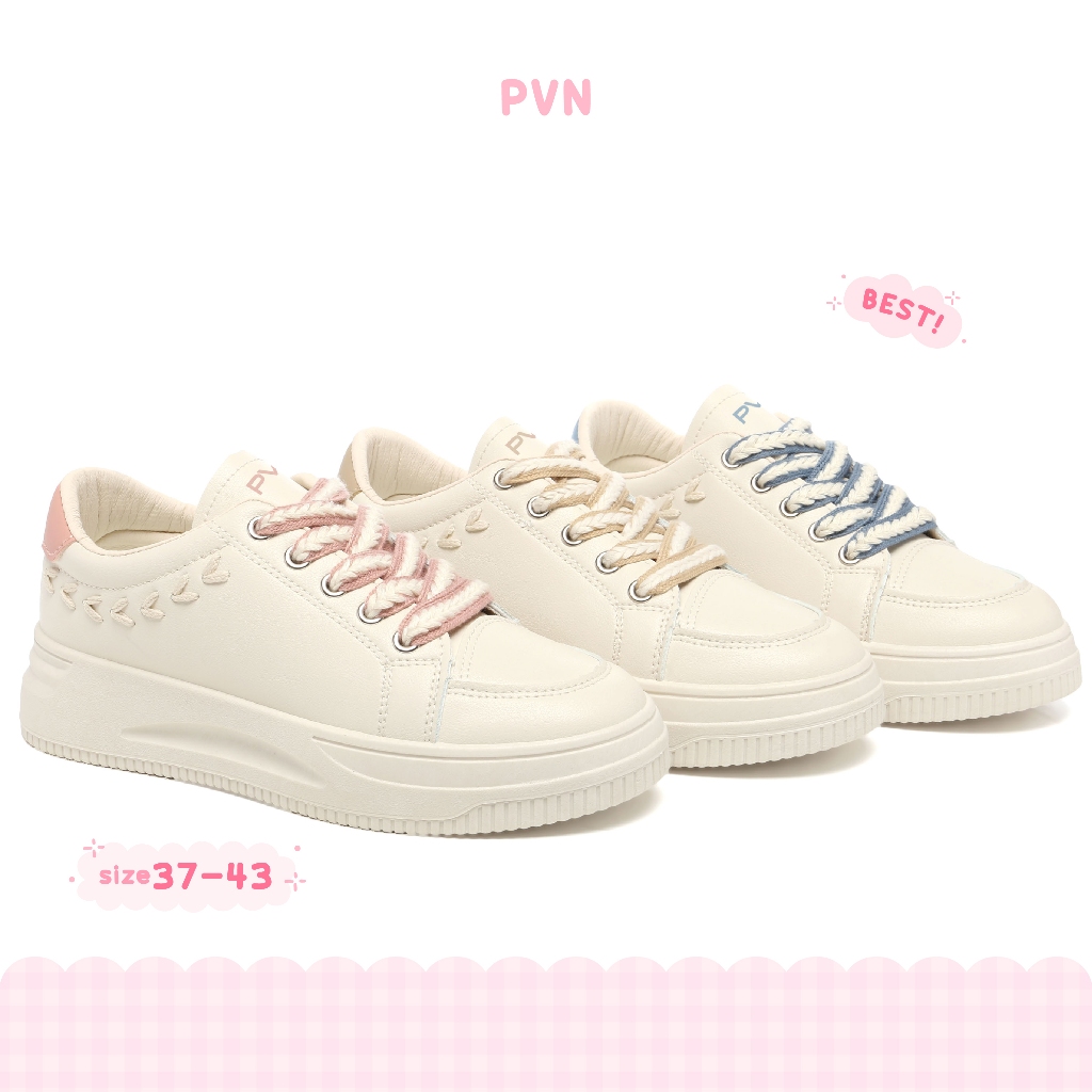 Jual PVN Seola Sepatu Sneakers Kets Krem Wanita Sport Shoes 279 ...