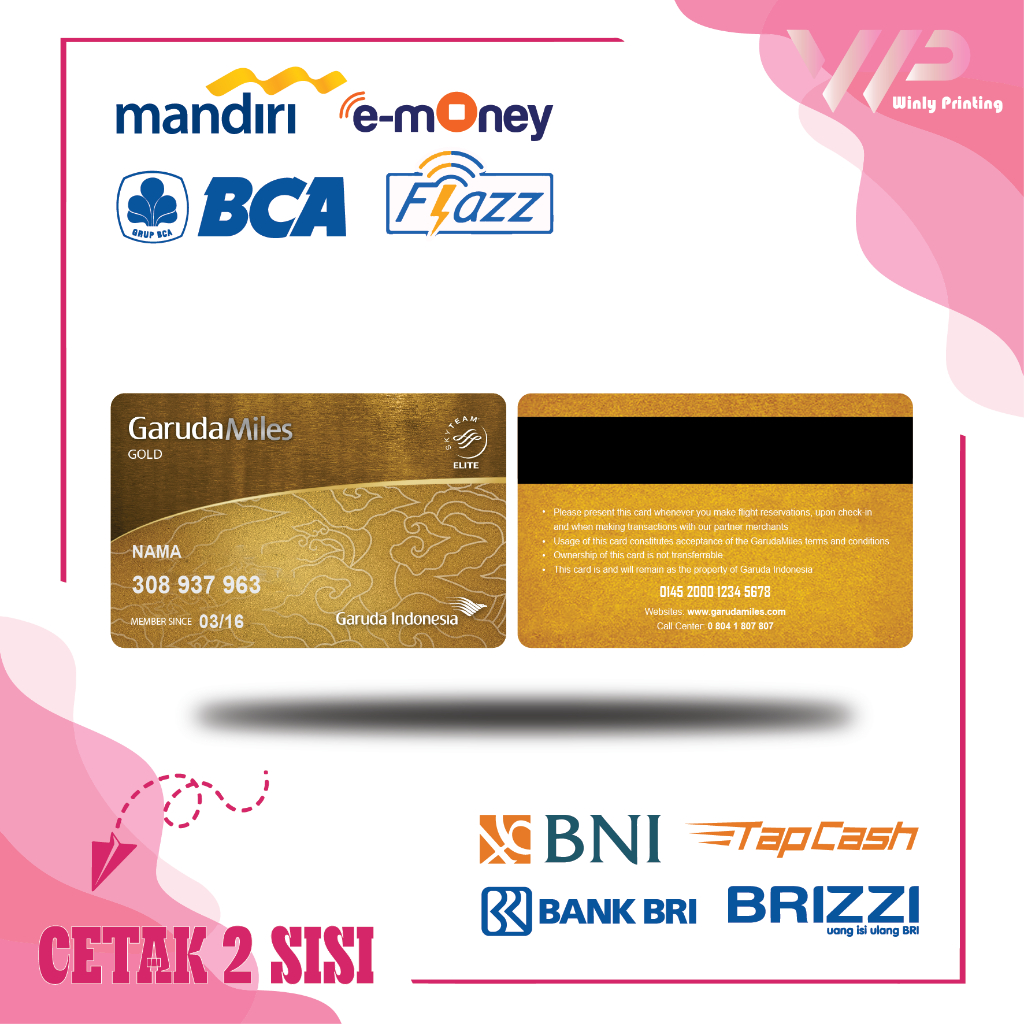 Jual KARTU EMONEY DEBIT KREDIT GARUDAMILES GOLD MANDIRI FLAZZ BCA GEN 2 ...