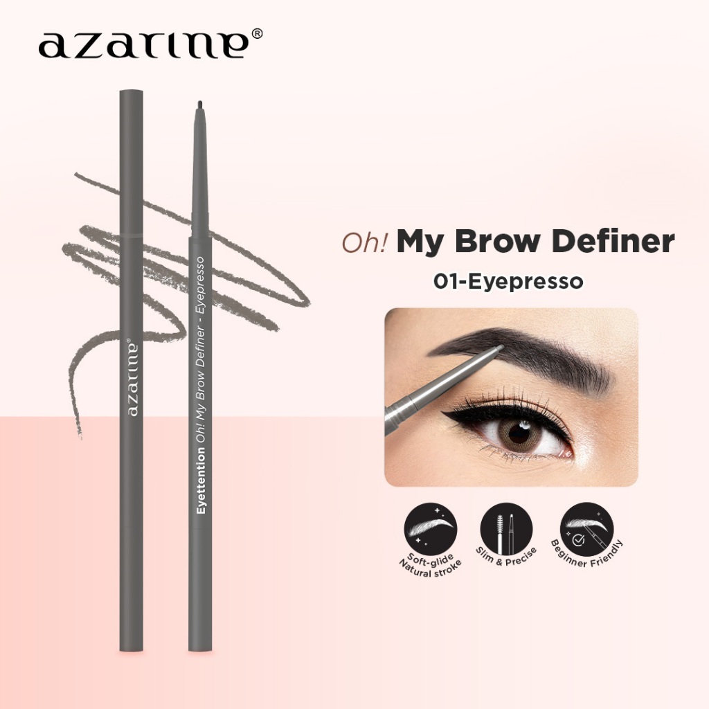 Jual Azarine Oh! MY BROW DEFINER Eyebrow Pemula Beginner Friendly Tahan ...