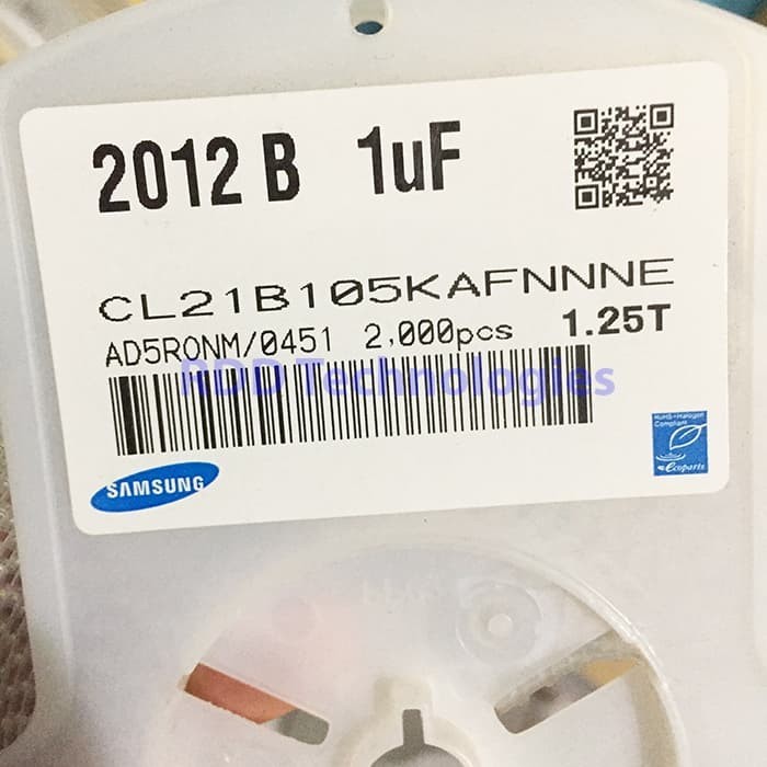 Jual Capacitor SMD 0805 1uF/25V SAMSUNG | Shopee Indonesia