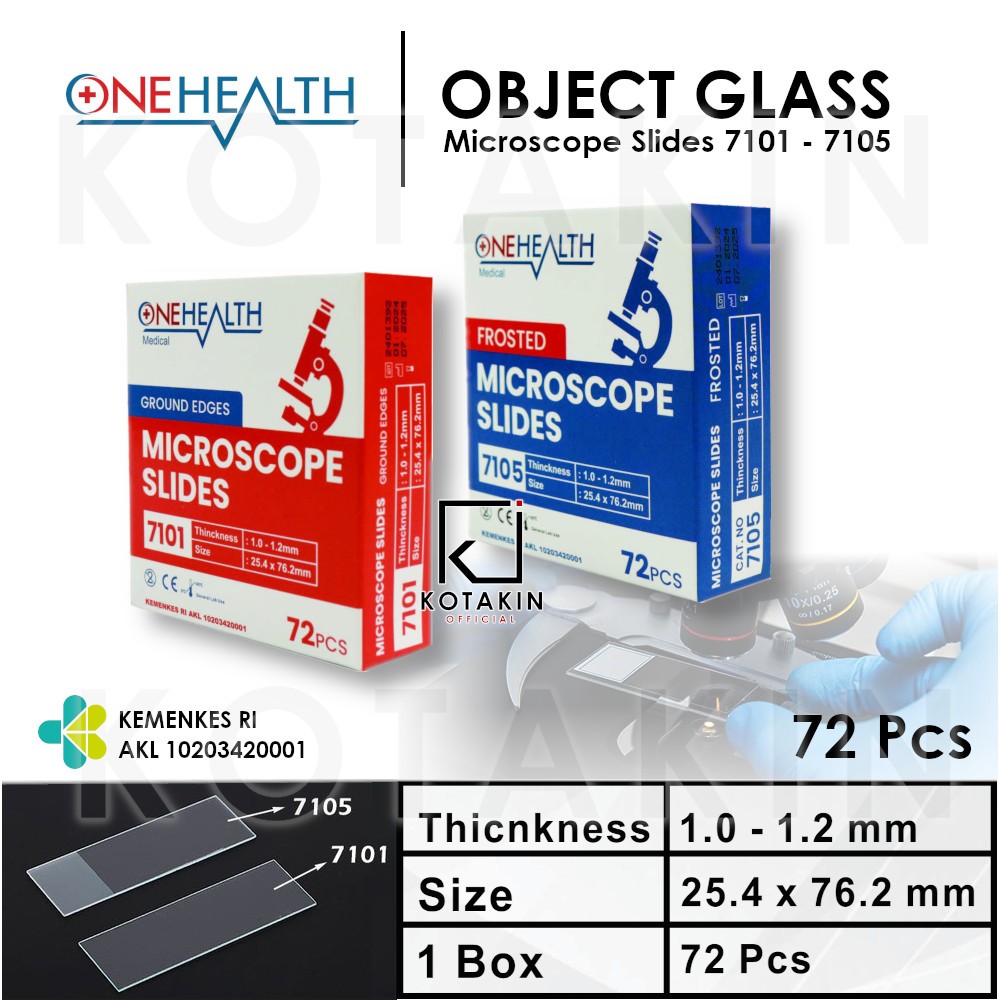 Jual Objek Glass l Microscope Slide Isi 72pcs / Object Glass / Kaca ...