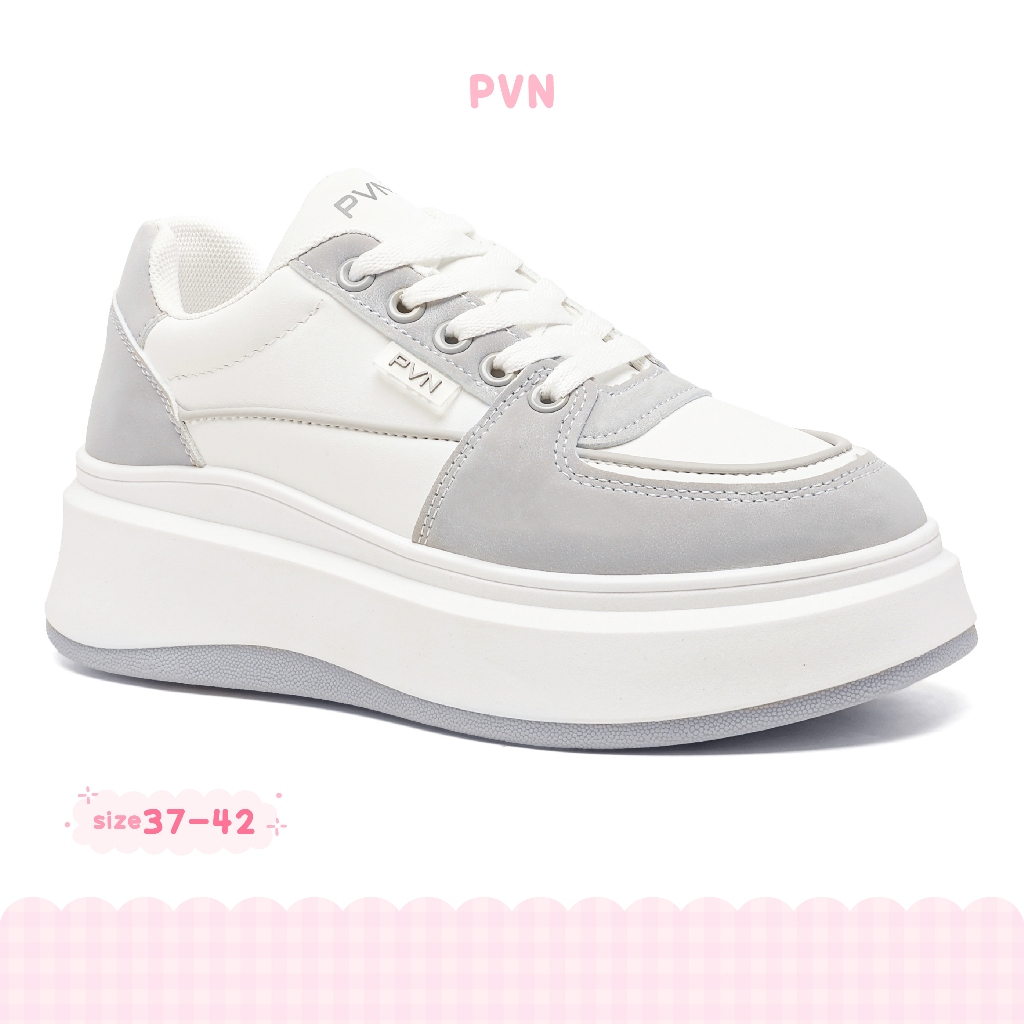 Jual PVN Jaemin Sepatu Sneakers Wanita Shoes Grey 312 | Shopee Indonesia