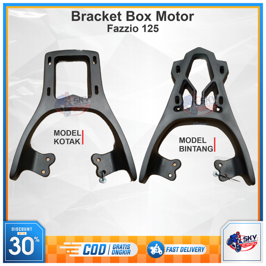 Jual Bracket Box Motor Fazzio 125 Model Kotak Bintang Tebal & Kuat ...