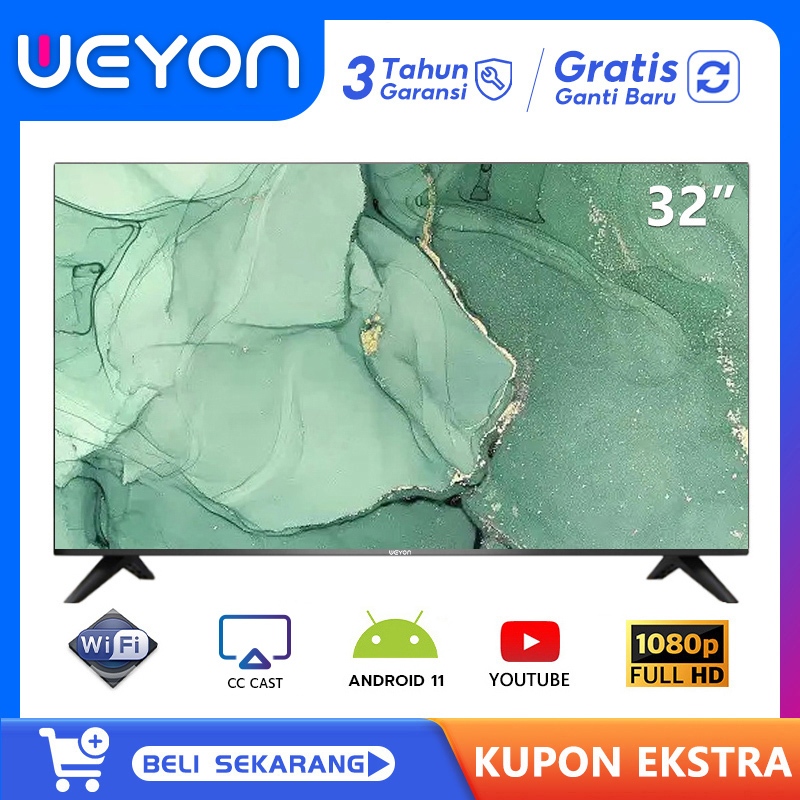 Jual Weyon Smart TV LED 32 inch tv Digital Android 11.0 FHD WEYON TV ...