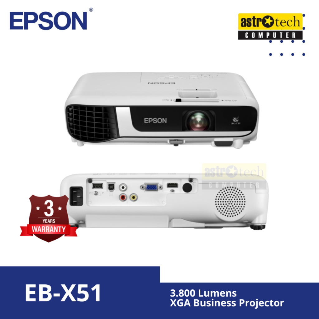 Jual Proyektor Epson EB-X51 XGA 3800 ANSI / Projector HDMI VGA EPSON X51 | Shopee Indonesia