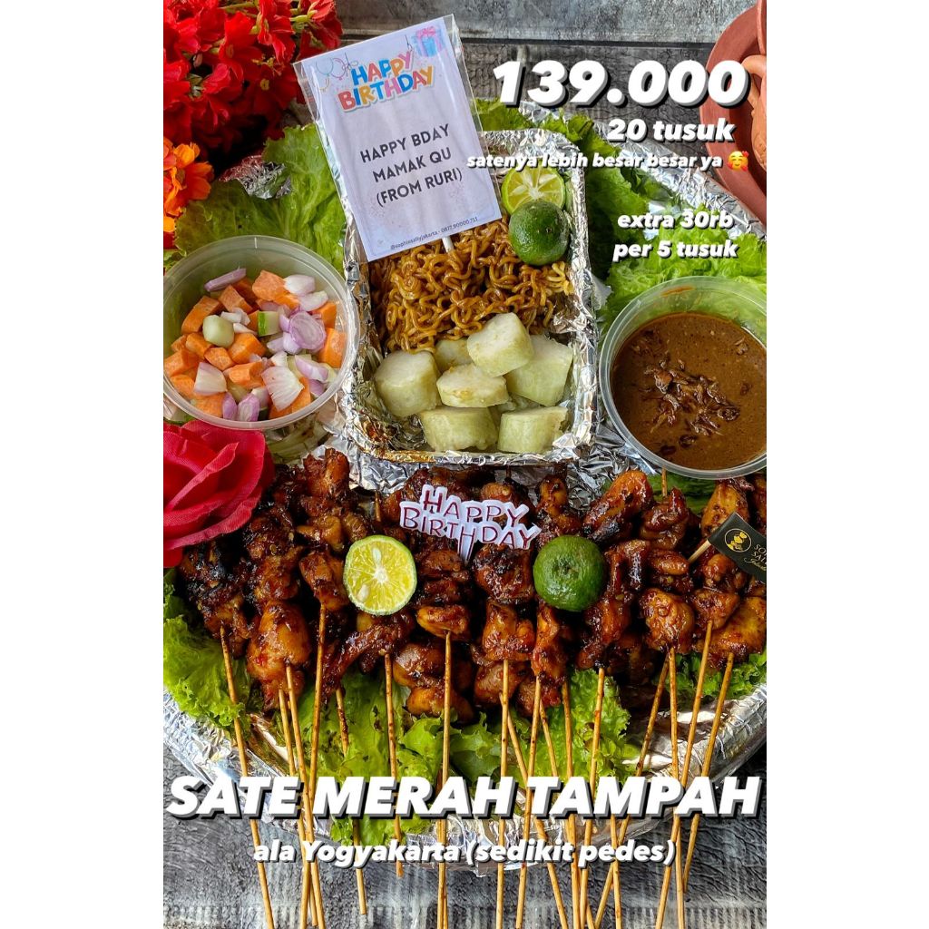 Jual Sate Merah ala Yogyakarta TAMPAH - Ready Fresh Homemade | Shopee ...