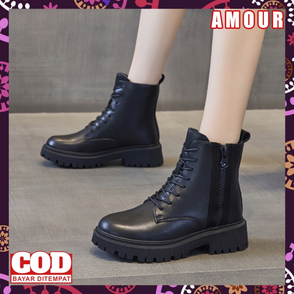 Jual Amour - Sepatu Sneakers Boots Fashion Formal Wanita Hang Out ...