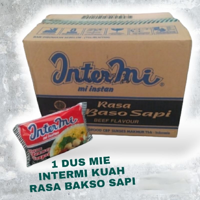 Jual MIE INTERMI KUAH 1 DUS RASA BaSO SAPI | Shopee Indonesia