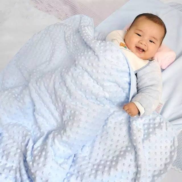 Jual Selimut Bayi Fleece Minky Dot / Baby Blanket Tanpa Topi | Shopee ...