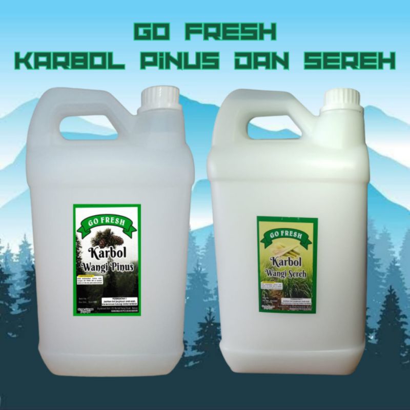 Jual GO FRESH Karbol Pinus dan sereh 5 liter | Shopee Indonesia