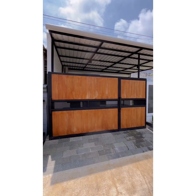 Jual pagar pintu geser doubel rel | Shopee Indonesia