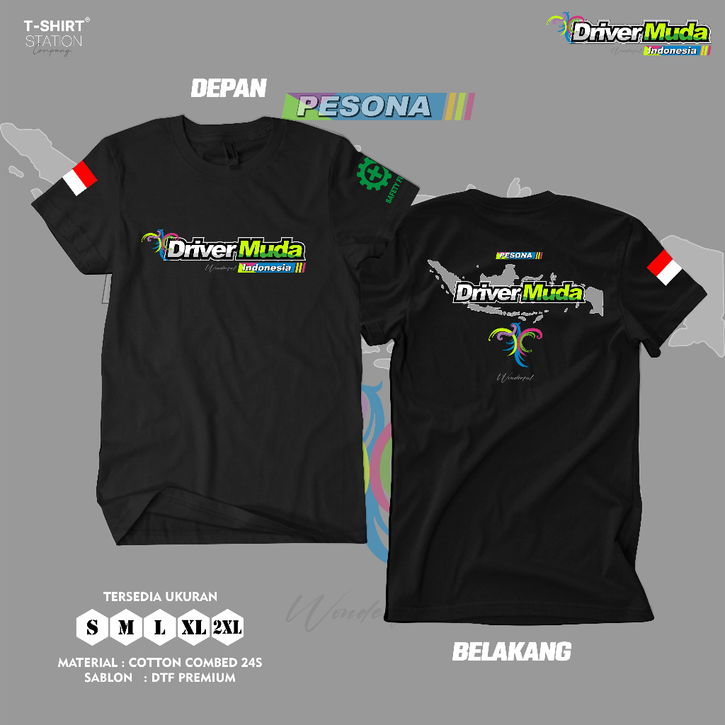 Jual KAOS DRIVER MUDA INDONESIA WONDERFUL VOL2 | Shopee Indonesia