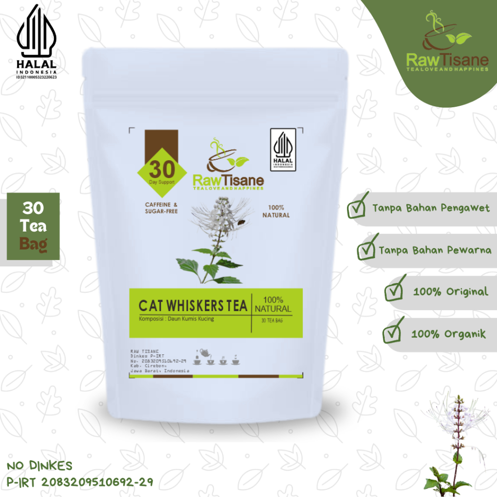 Jual RAW TISANE Cat Whiskers Tea : Teh Daun Kumis Kucing / Teh Celup ...