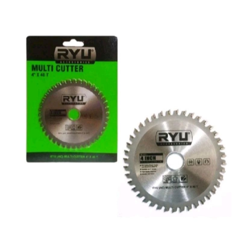 Jual Mata circular saw RYU 4" x 40T / mata gergaji gerinda 4inch - mata ...