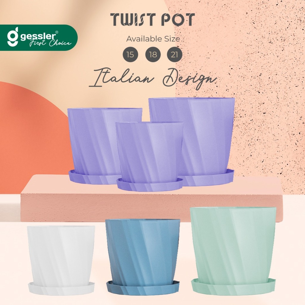 Jual Gessler Pot Twist Bunga - Tanaman Italian Design - Termasuk ...