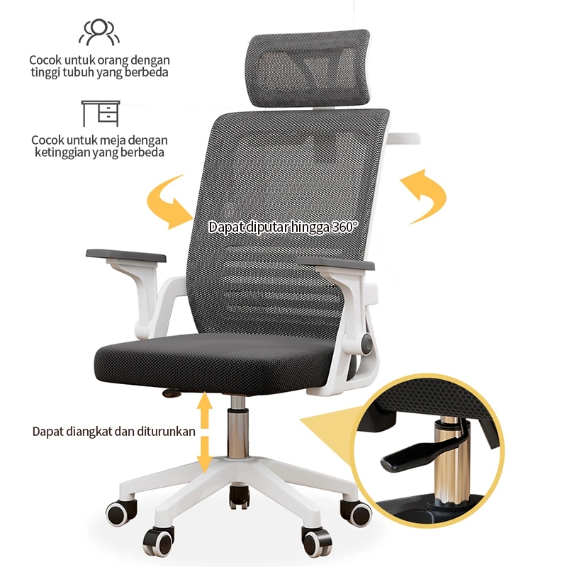 Jual JF Baru kursi putar ergonomis / kursi kantor / kursi belajar / kursi kerja / kursi komputer ...