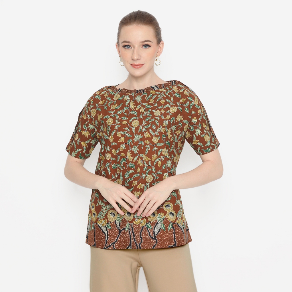 Jual Batik Semar Blouse Nora Kemangi Tabur | Shopee Indonesia