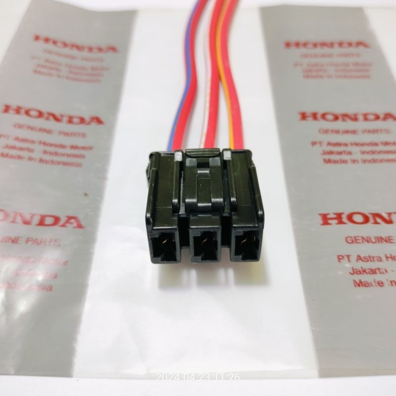 Jual Soket ACG, soket connector ACG starter 3 pin Honda Vario 125, Vario 150, PCX 150, ADV 150 ...