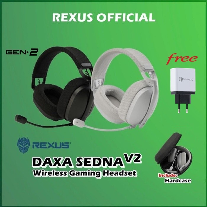 Jual Rexus Daxa Sedna Wireless Gaming Headset 3in1 Connection | Shopee ...