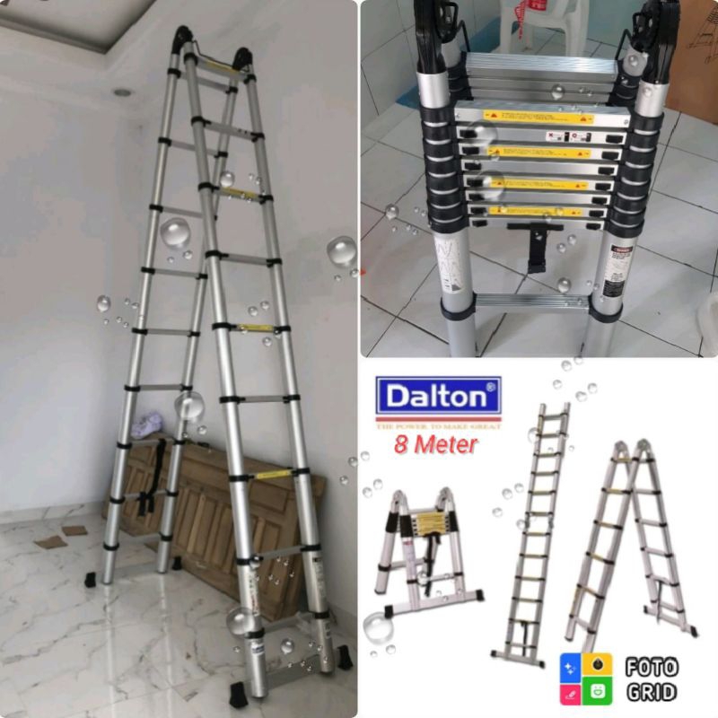 Jual Tangga Lipat Teleskopik 8 Meter Double Alumunium Multipurpose ...