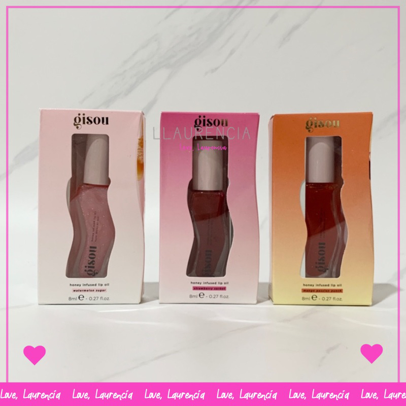 Jual Gisou Lip Oil Honey Infused Hydrating Lip Oil New Mango Strawberry Watermelon Shopee