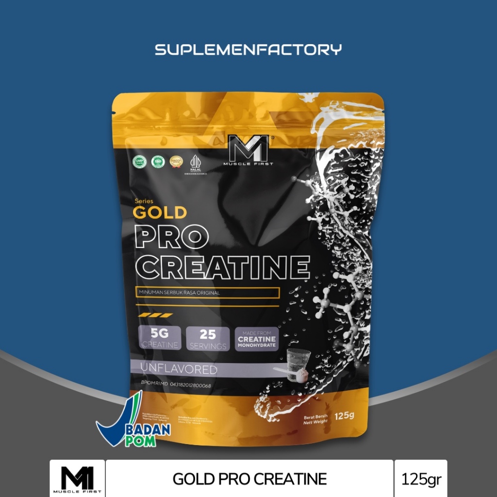 Jual Muscle First Gold Pro Creatine Monohydrate 125 Gram 25 Serving M1 ...