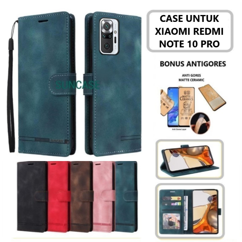 Jual Casing hp XIAOMI REDMI NOTE 10 PRO model flip dompet softcase ...