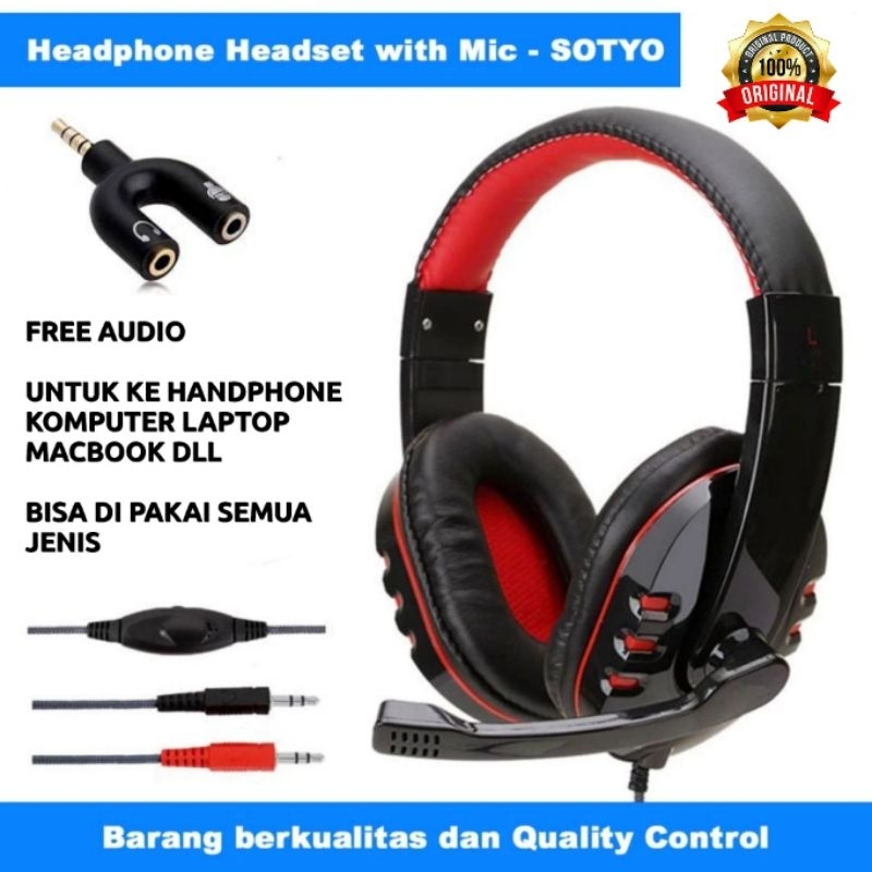 Jual HEADPHONE GAMING WEILISHI W-160 + MICROPHONE PAKAI KABEL HEADSET ...