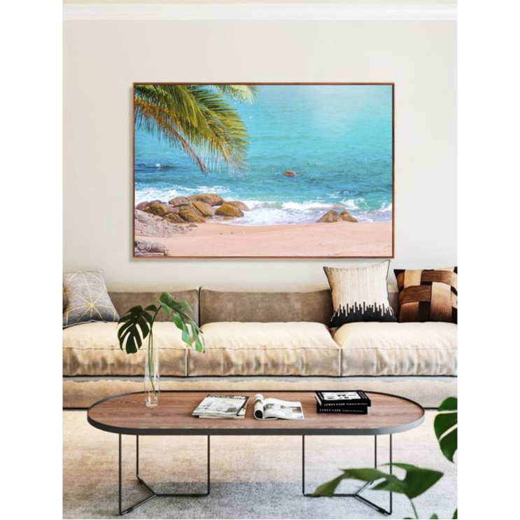 Jual lukisan pemandangan pantai. include frame minimalis modern ...