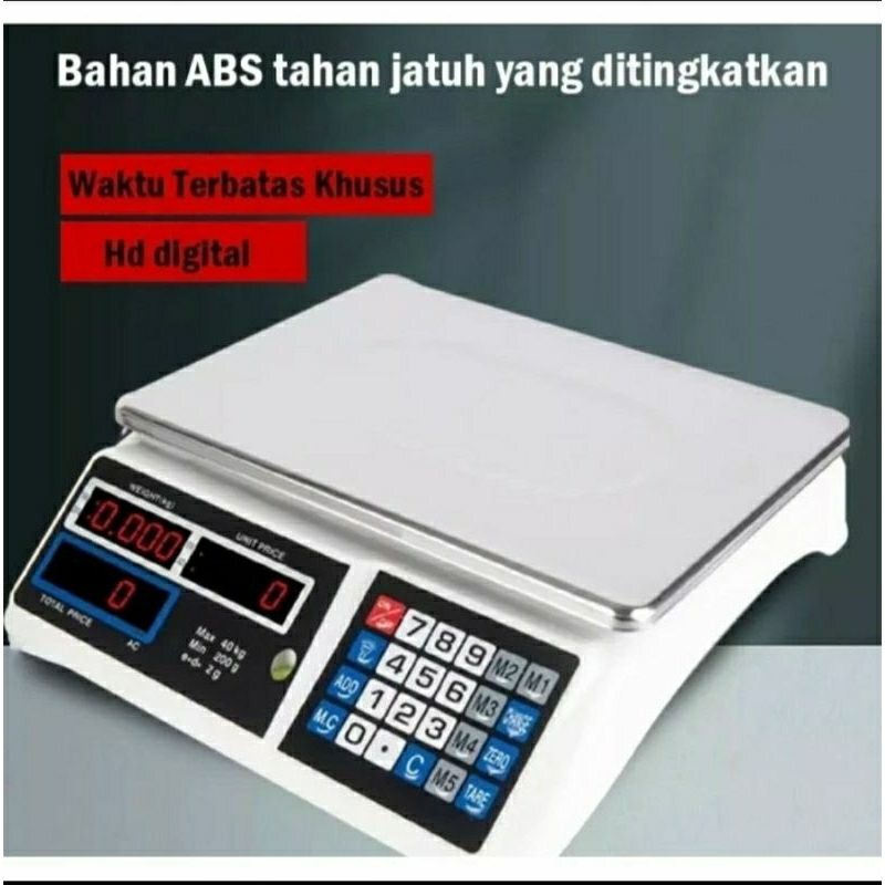 Jual VS Timbangan Digital 40 Kg Timbangan Buah Laundry Kertas Double ...
