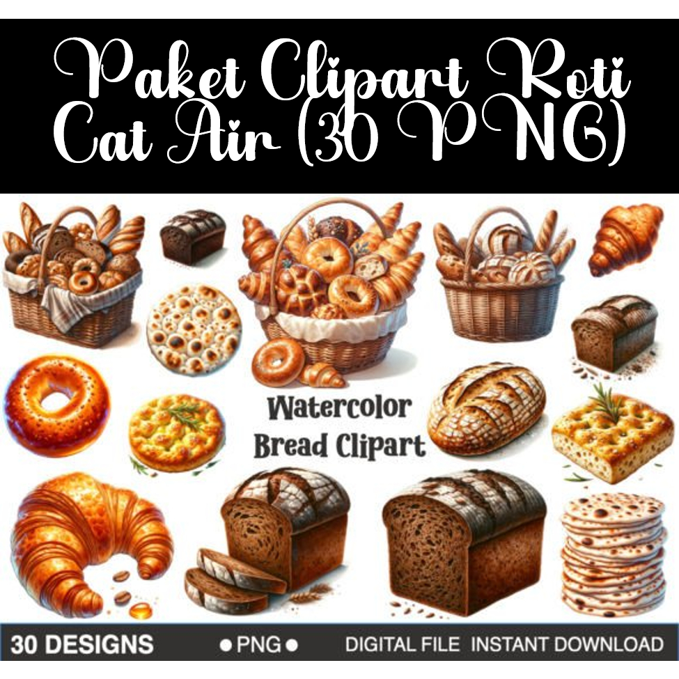 Jual Paket Clipart Roti Cat Air (30 PNG) | Shopee Indonesia