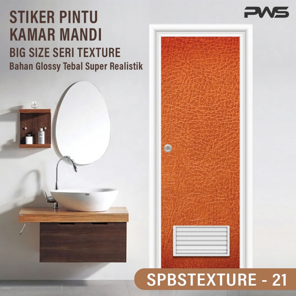 Jual Sticker Pintu Kamar Mandi 2 Sisi Anti Air Motif Texture Terbaru ...
